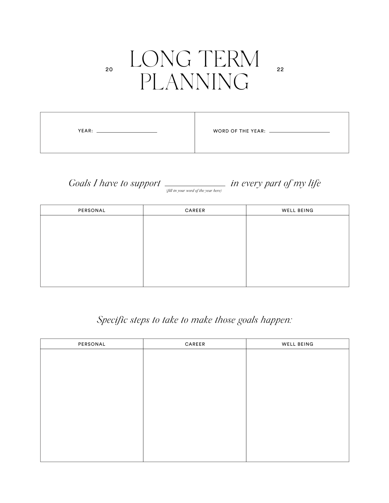 2022 Goal Setting Sheets | The Teacher Diva