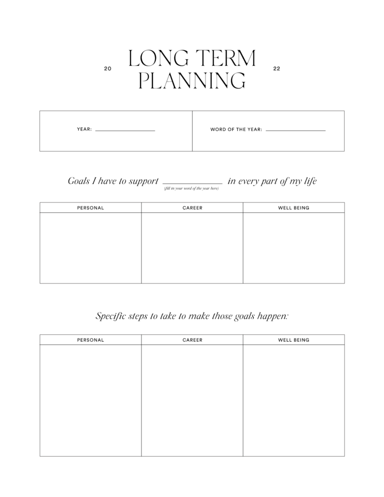 2022 Goal Setting Sheets | The Teacher Diva
